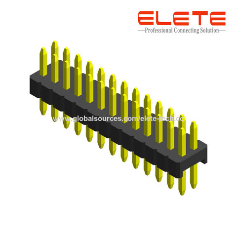 Straight Angle Pin Header, 1.27mm Pitch Dual Rows Dip Type 26 Pin Pcb Connector - Buy China ...