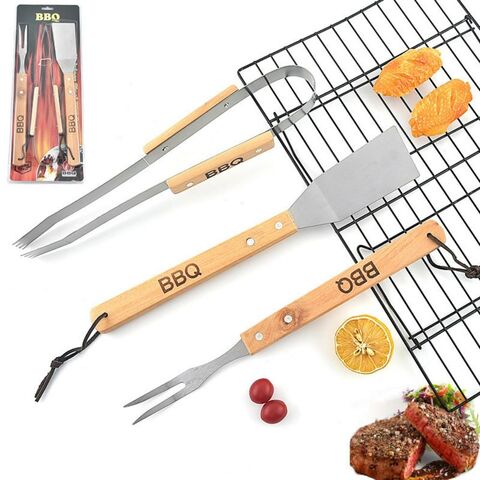 Buy Wholesale China Bbq Tool Set Wood Handle Bbq Set Grill Spatula Bake ...