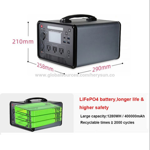 Buy Wholesale China 1000w Lithium Battery Portable Power Station, Led ...