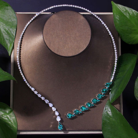 Buy Wholesale China Water Drop Shaped Water Drill Collarbone Chain ...