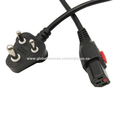 Buy Wholesale China South African 3pin Male Plug To Lock Iec C13 Female ...