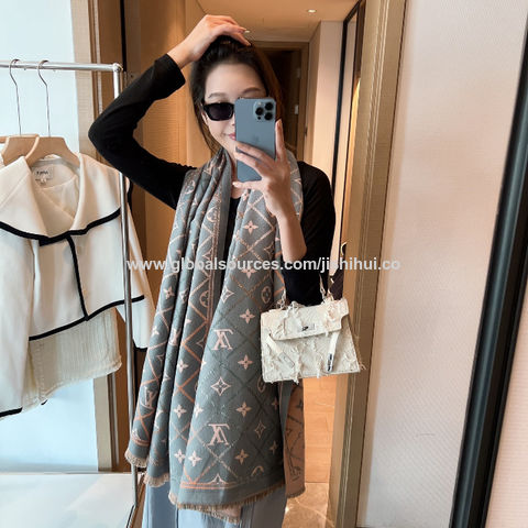 Buy Wholesale China Knitted Designer Scarf Replica Merino Wool ...