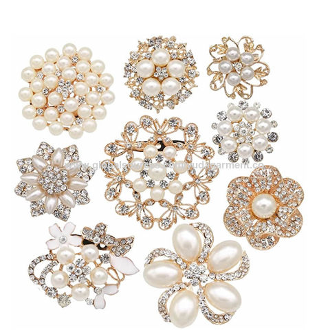 Buy Wholesale China Brooches Rose Gold-tone Rhinestone Brooches Big ...