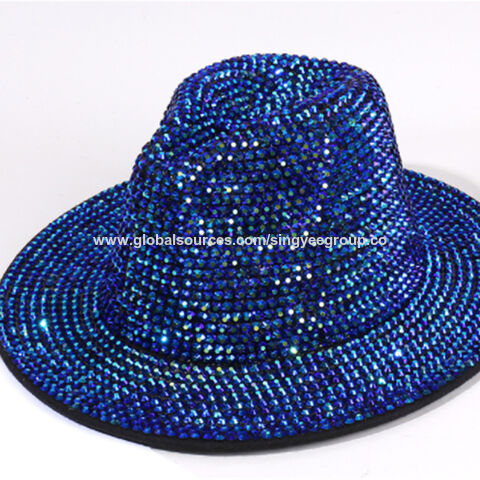 Buy Wholesale China Banquet Party Fashion Shiny Rhinestone Jazz Hat ...