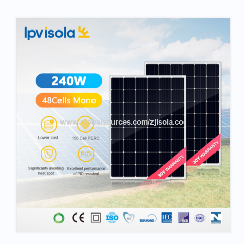 Buy Wholesale China Isola 240w Monocrystalline Solar Panels Solar Cells ...