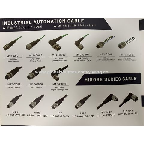 Buy Wholesale China Ip68 / A,c,d,l,s,x Code , M5/m8/m9/m12/m17 & Industrial Automation Cable at ...
