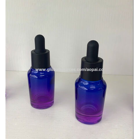 Buy Wholesale China Gradient Blue Glass Essential Oil Bottle Glass ...