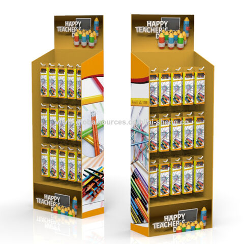 Buy Wholesale China Custom Made Cardboard Display Pencil Floor Display ...