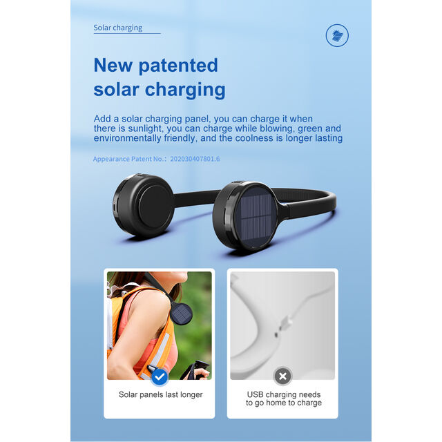 Buy Wholesale China Promotional Gift Neck Fan 20000mah Solar Neck Fan ...