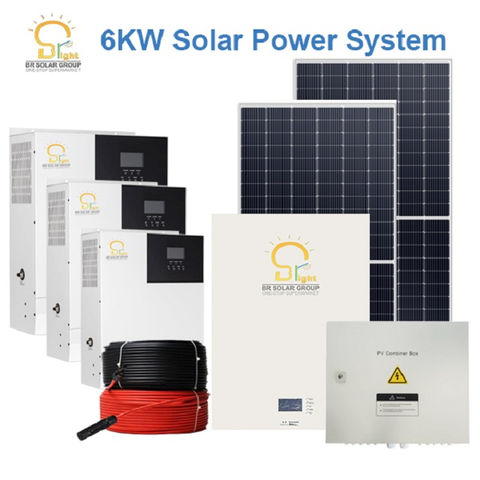 Buy Wholesale China 6kw Solar Power System With Lithium Battery For ...