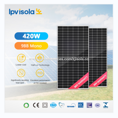 Buy Wholesale China Isola Solar Panel 420w Monocrystalline Solar ...