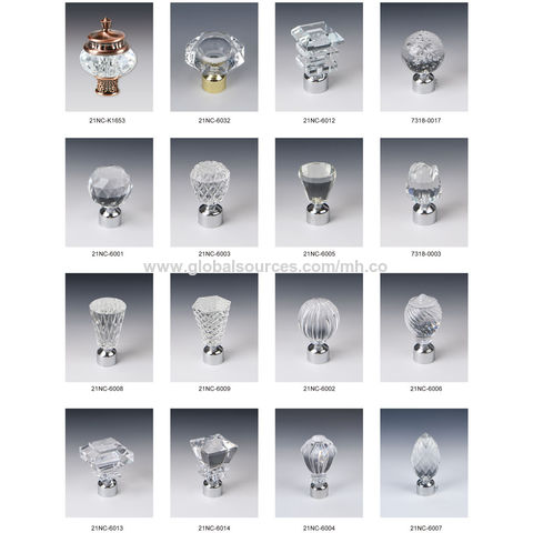 Buy Wholesale China Crystal Curtain Rod Finial Crystal Decorative ...