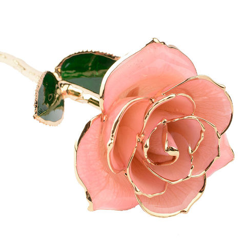 Bulk Buy China Wholesale Gold-trimmed Rose 24k True Flowers Dipped Rose ...