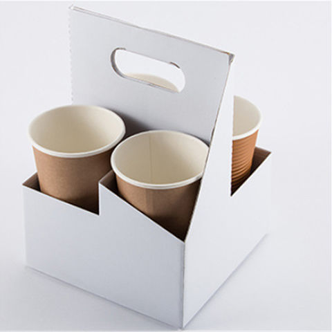 Buy Wholesale China Custom Paper Cup Carrier With Handle & Paper Cup ...