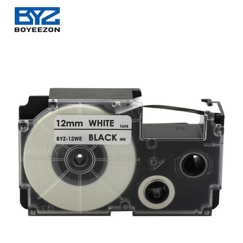 Buy Wholesale China Xr-12we Black On White 9mm Compatible Label Tape ...