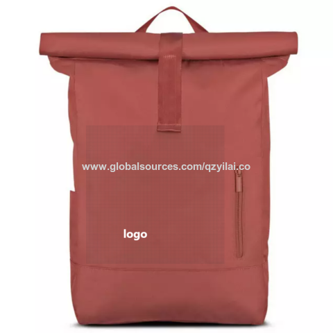 Buy Wholesale China Black Recycled Rpet Roll Top Backpack Fashion Roll ...