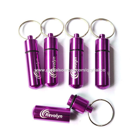 Buy Wholesale China Waterproof Metal Keychain Capsule Mini Pill Box ...