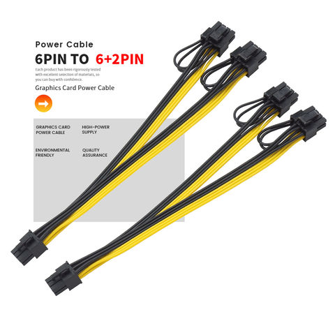 6 Pin Male To Dual 8 Pin Male Power Cable 6 Pin Male To Dual 8 Pin Male ...
