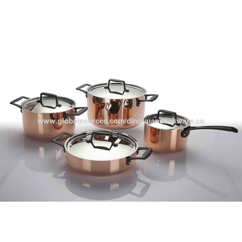 Buy Wholesale China Copper Multi-clad Stainless Steel Cookware Set With ...