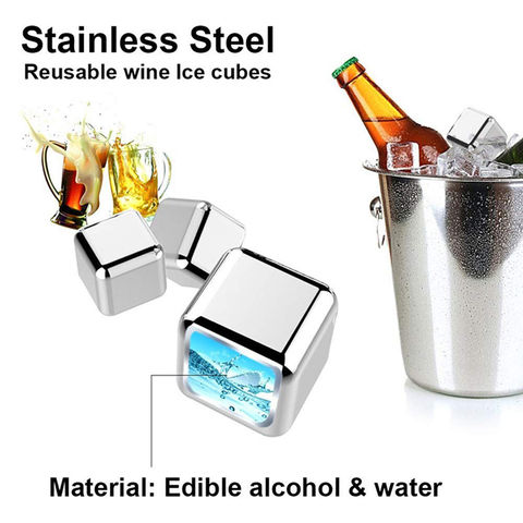 Buy Wholesale China 4/6/8 Pcs Stainless Steel Ice Cubes Set Reusable ...