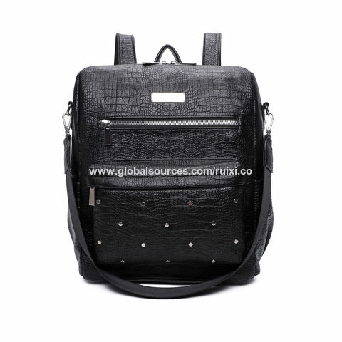 Buy Wholesale China Oem Fashion Washed Pu Backpack With Animal Grain ...