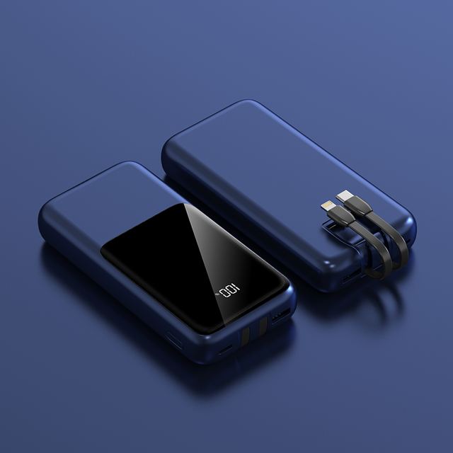 Buy Wholesale China Built-in Cable Power Bank 20000mah With 2 Cables ...