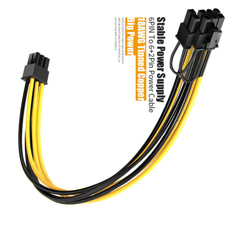 Buy Wholesale China 6 Pin Male To 8 Pin Male Power Cable 6pin To 8pin ...