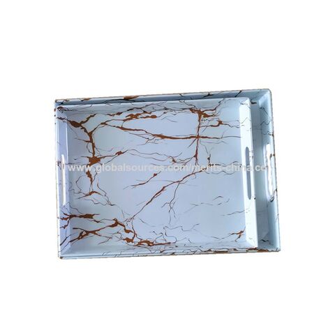 Plastic Coffee Table Trays For Living Room Ottoman Bathroom,set Of 2 ...