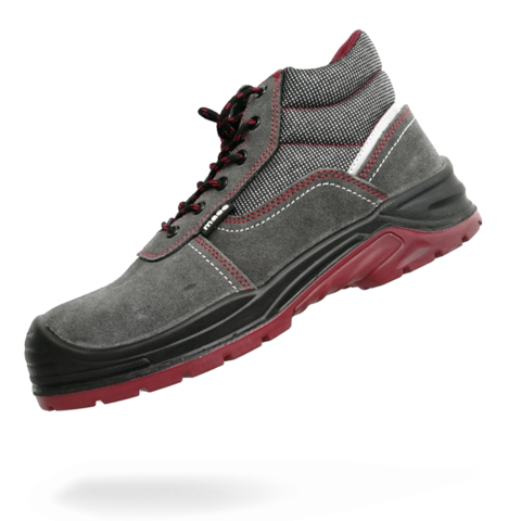 Buy Wholesale China Carson Mid Cut S3 Safety Shoes Grey Suede Leather ...