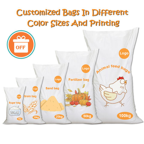 25kg 50kg 100kg Pp Woven Bag Polypropylene Laminated Sack For Packing Rice Corn Grain Maize ...