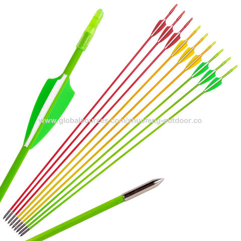 Buy Wholesale China 6mm Colorful Fiberglass Hunting Arrows Archery ...