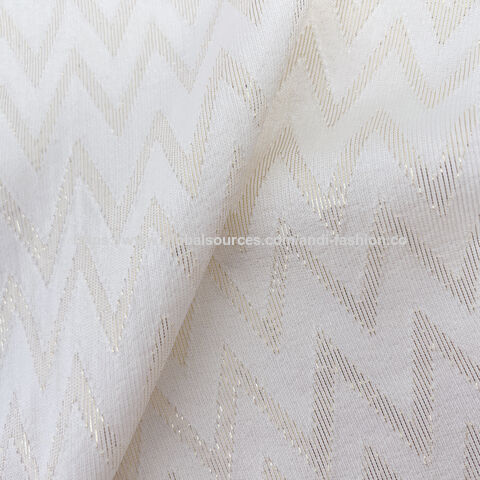 Buy Wholesale China "zigzag' Design Fabric With Gold Thread For Dress ...