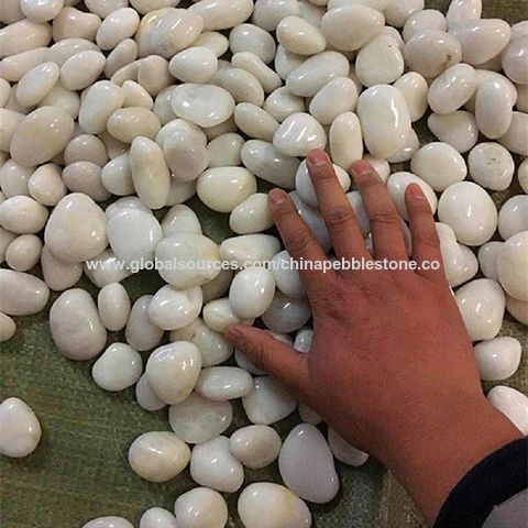 Pure White Pebbles Natural Decorative River Stones Landscape Tiles $320 ...
