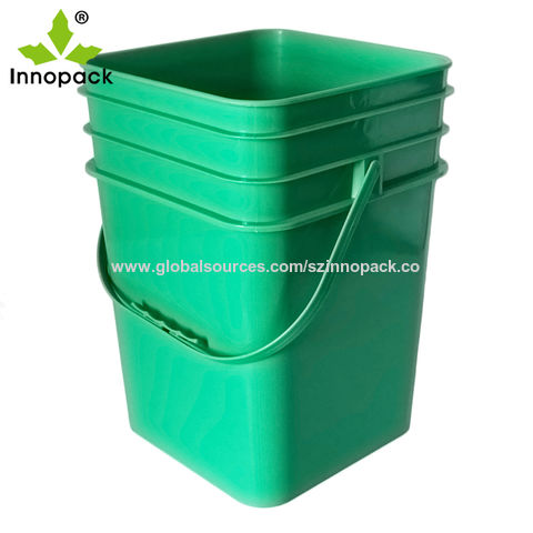 Buy Wholesale China 20kg Capacity Square Plastic Buckets With Cover ...