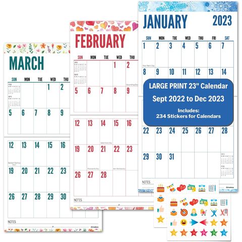 Buy Wholesale China Large Print Calendar 2023 - (seasons, 12x23 Open ...