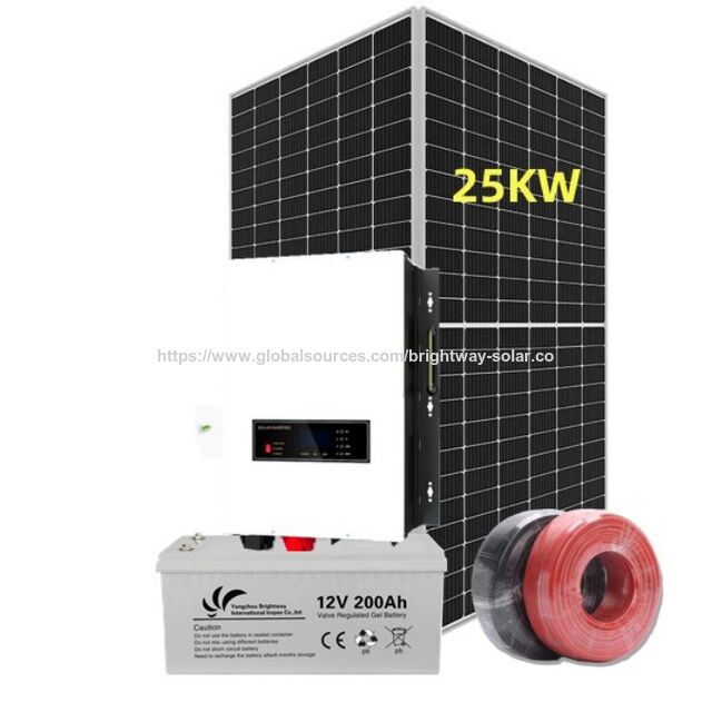 Solar Power System Home 25kw 30kw Hybrid Solar Panel Energy System 10kw ...