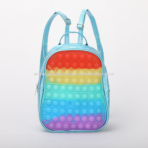 Rainbow-pop-it 3d Print School Bags Girls/boys Backpacks For Teenagers ...