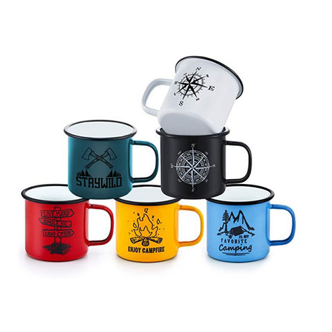 Buy Wholesale China 350ml Enamel Coffee Cup Gift Enamelware Custom ...