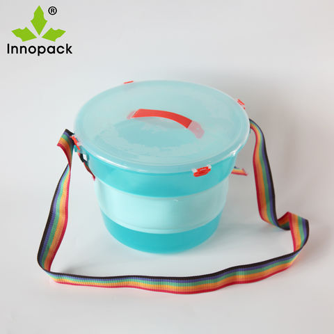 Buy Wholesale China Silica Gel Folding Bucket Household Flat Mop Bucket ...