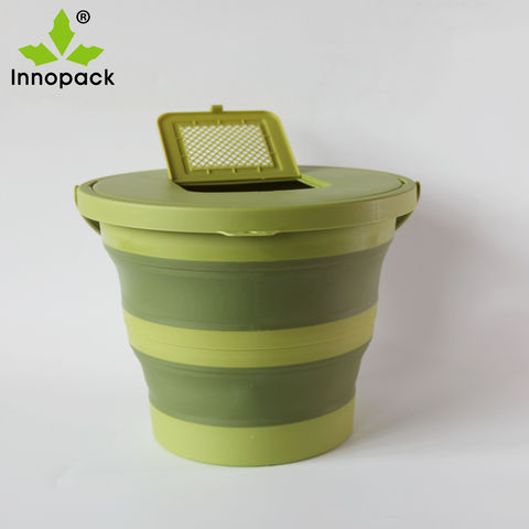 Buy Wholesale China Silica Gel Folding Bucket Household Flat Mop Bucket ...
