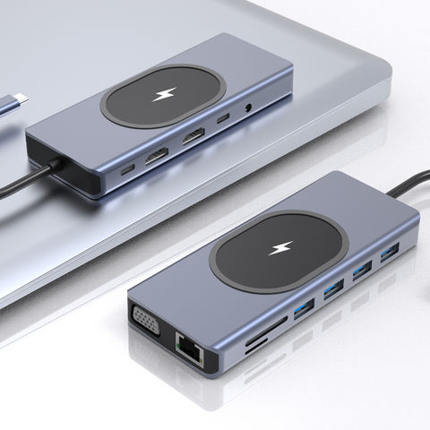 Buy Wholesale China 15w Wireless Charging Usb 3.0 Hub Docking Station ...