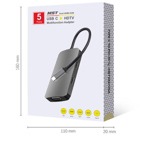 Buy Wholesale China 2 Hdmi Mst Hub 4k Uhd -multi-stream Transport ...