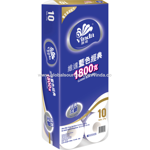 Buy Standard Quality China Wholesale Wholesale Vinda Classic Blue 180g 3ply Toilet Tissue ...