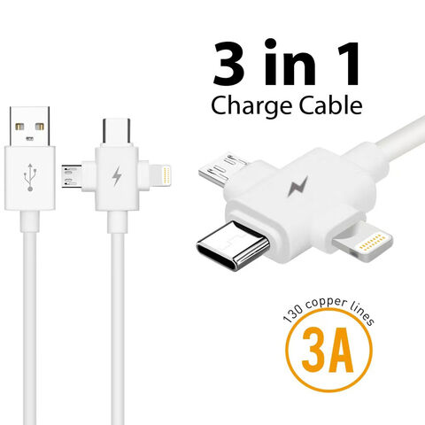 Buy Wholesale China Three In One Charging Cable 3-in-1 Charging Cable 3 ...