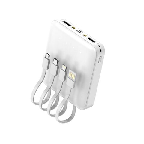 Buy Wholesale China E-besta A303 Power Bank With Built-in Cable White ...