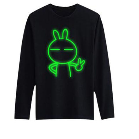 Buy Wholesale China Wholesale Custom Led Lighted Up T Shirts Men's ...