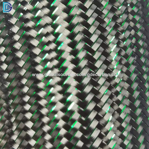 Buy Wholesale China 210gsm 3k Metallic Carbon Fiber Reflection Green Metallic Glitter Tinsel ...