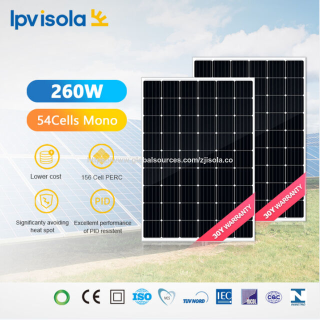 Solar Panel Isola 260w Monorystalline Solar Panels - Expore China ...