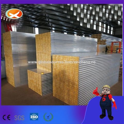 Buy Wholesale China Color Steel Insulation Rock Wool Sandwich Panel For ...