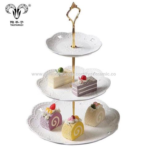 Buy Wholesale China Ceramic Afternoon Tea Three Layer Stand Cake Stand ...